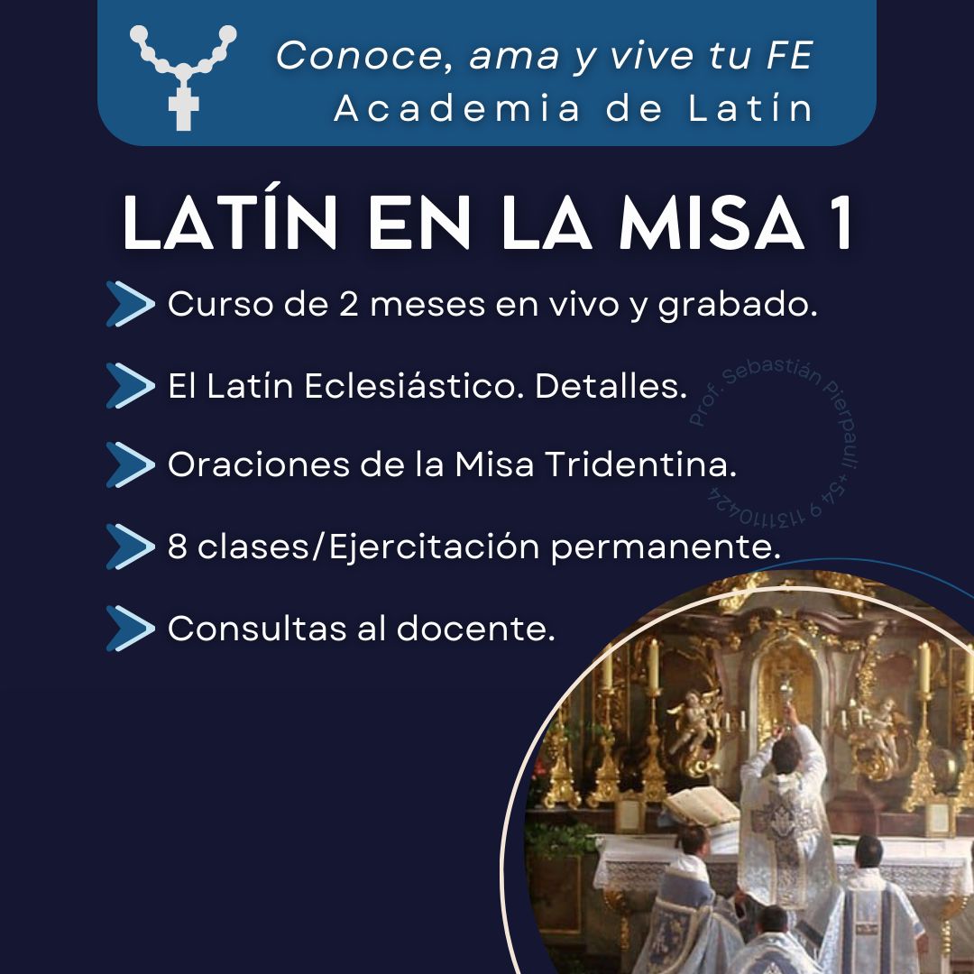 Curso: LATÍN EN LA MISA 1 | Registración y Pago De Matricula - CONOCE ...